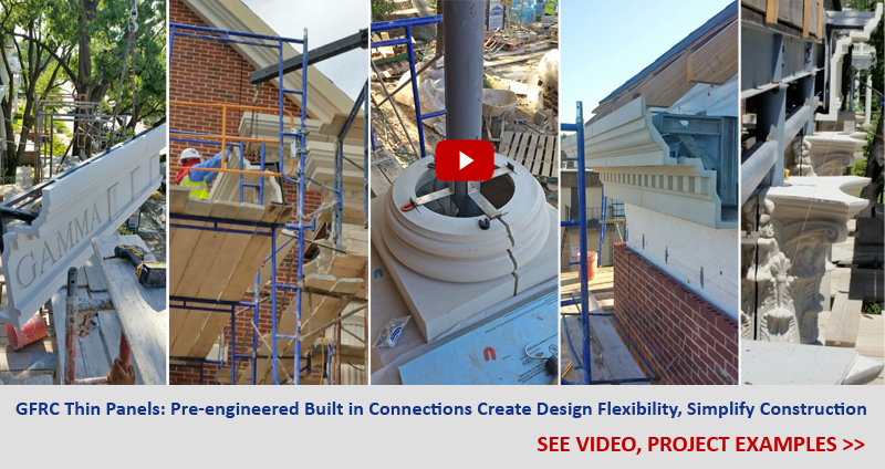 GFRC thin panels – pre-engineered built in connections create design ...