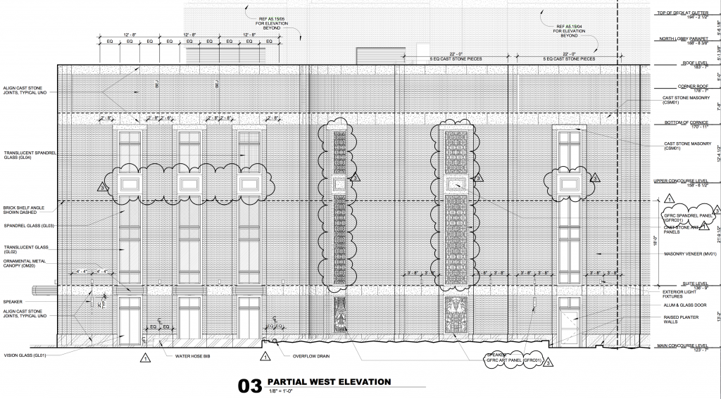 Fort Worth Arena Partial Elevation – West Side – High Resolution Image ...