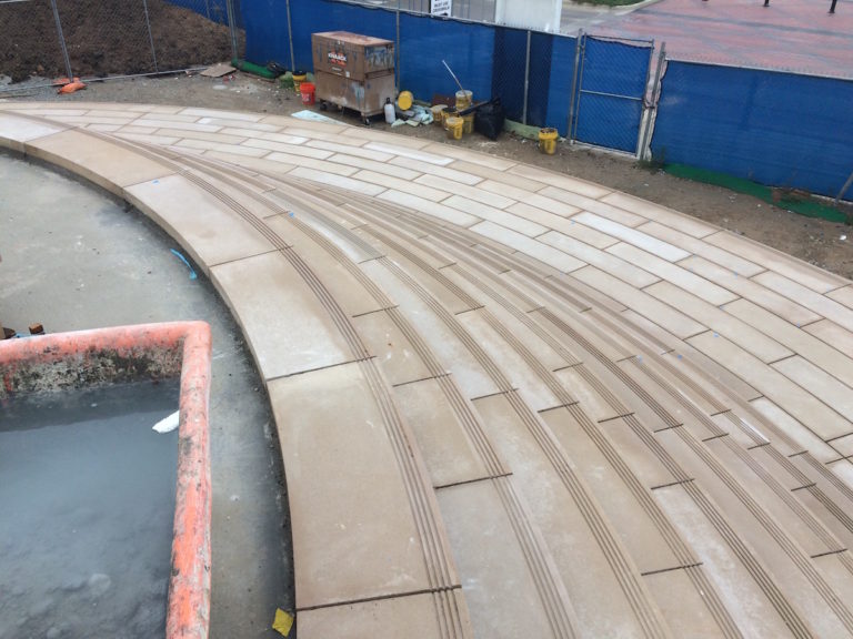 Grooves in the Stone Pieces to Match Overall Pattern of Circular Stair ...